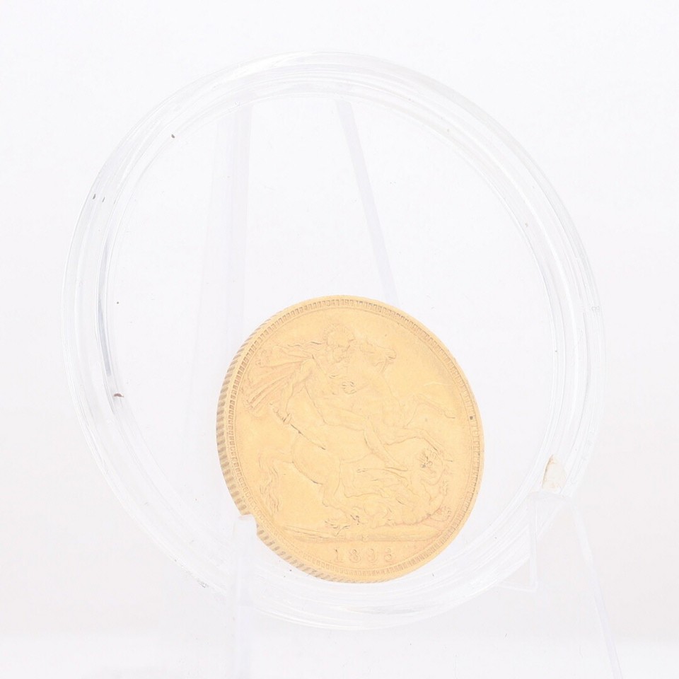 1893 British Gold Sovereign Queen Victoria Old Head 1 Sovereign Coin in ...