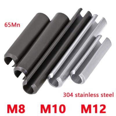 M8 M10 M12 A2 STAlNLESS STELL SLOTTED SPRING TENSION PINS ROLL PINS DIN ...