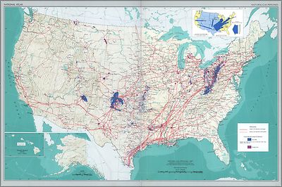 Poster, Many Sizes; Map Natural Gas Pipelines United States Pb1970 | eBay