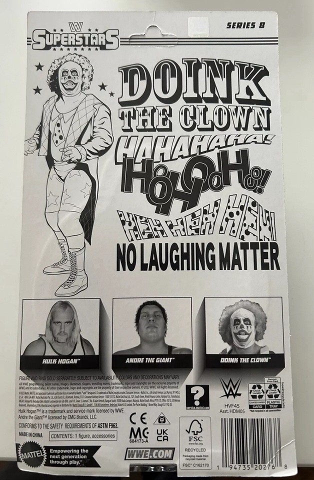 Mattel WWE Superstars Doink The Clown Series 8 New UNPUNCHED | eBay