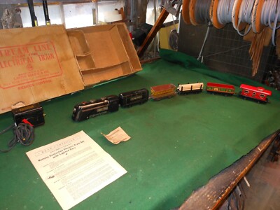 VINTAGE TOY MARX ELECTRIC TRAIN SET in BOX Commodore Vanderbilt New ...