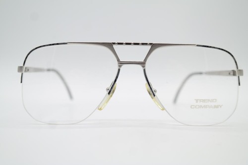 Vintage Glasses TREND COMPANY 279 Silver Grey half Rim Frames ...