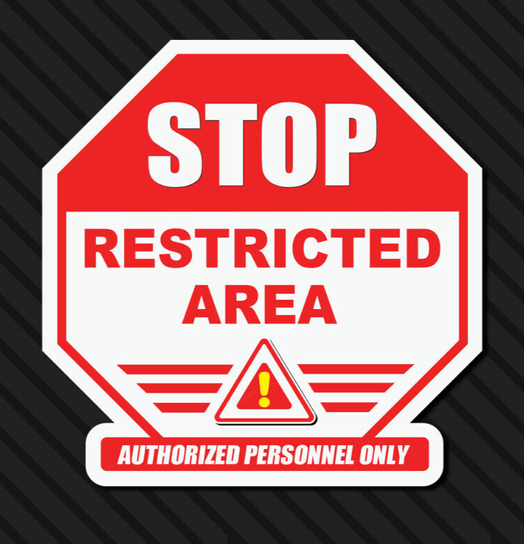 Restricted Area Sticker Authorized Personnel Warning Decal Notice ...