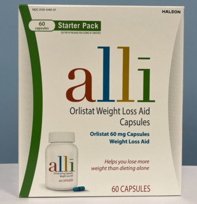 ALLI Orlistat 60mg Weight Loss Aid Starter Kit 60 Capsules EXP 12/2025 ...