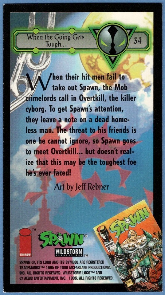 1995 Spawn Wildstorm When the Going Gets Tough... #34 Trading Card | eBay