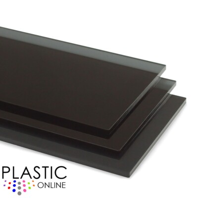 Black Tint Smoked Grey Tint Perspex Acrylic Sheet Plastic Panel Cut to ...
