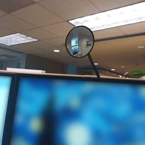 Glass Clip On Rear View Cubicle Mirror Flexible Convex Security Mirror ...