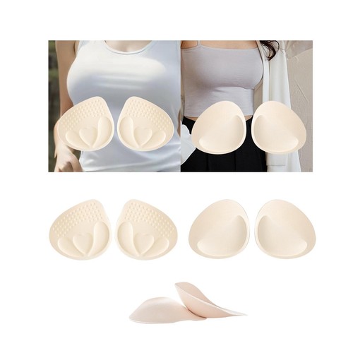 Bra Pads Inserts Removable Soft Chest Insert Pads for Swimsuit Sports ...