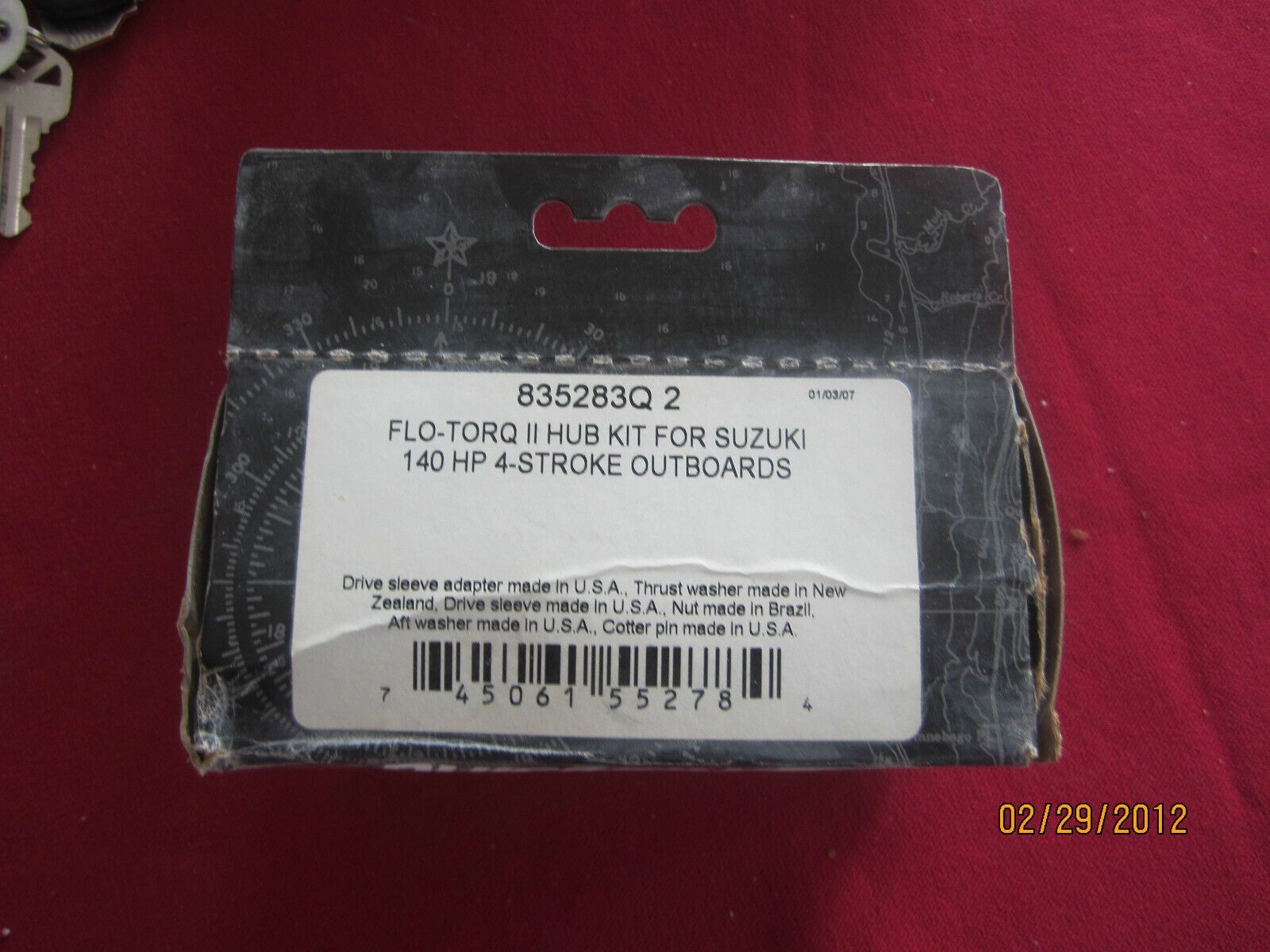 Mercury Quicksilver Flo-torq II Hub Kit 835283Q2 Suzuki 140hp 4 Stroke ...