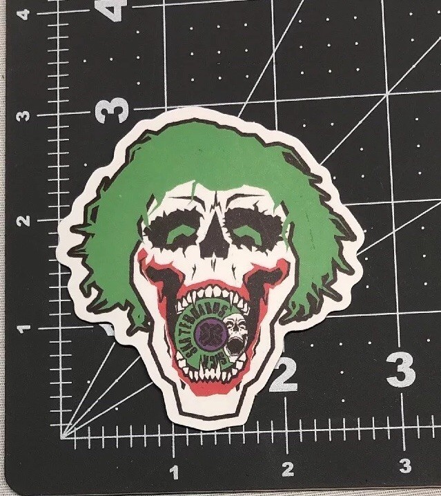 Sick Skateboards Joker Clown Skateboard Laptop Guitar Decal Sticker B3C ...