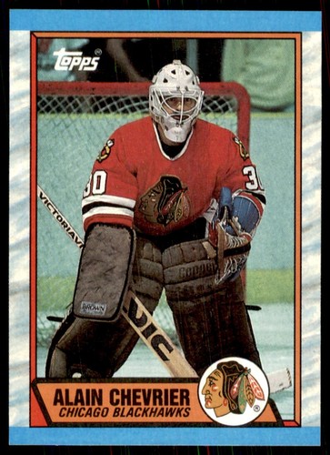 1989-90 TOPPS ALAIN CHEVRIER CHICAGO BLACKHAWKS #132 | eBay