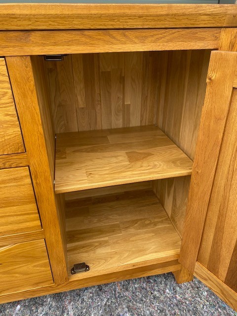 Rustic Solid Oak Sideboard Orrick Large Assembled RRP £549 Ex Display! | eBay UK