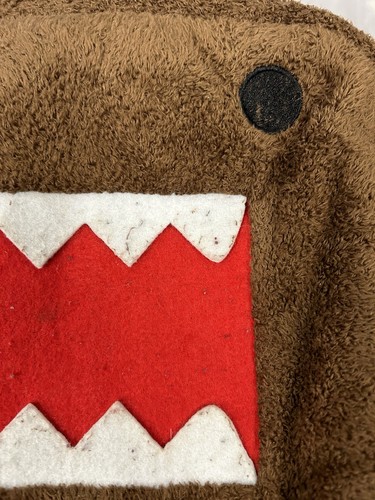 Domo Kun 13" Fuzzy Backpack Brown Adjustable Official TYO NHK Tsuneo ...