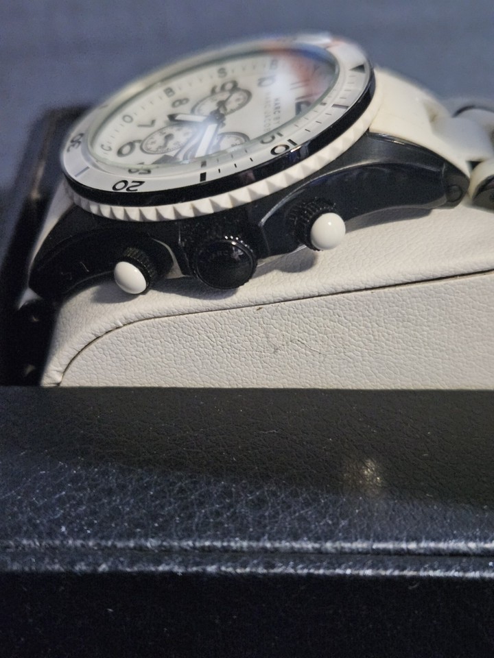 Marc by Marc Jacobs Rock Chrono Women's 40mm Silicone Strap-New Battery ...