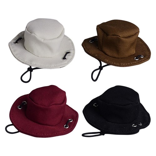 1/12 Scale Cowboy Hat for Action Figures Doll Props Miniature Headwear ...