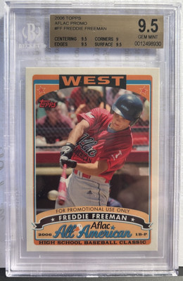 2006 Topps Baseball FREDDIE FREEMAN RC AFLAC PROMO #FF - BGS 9.5 GEM ...
