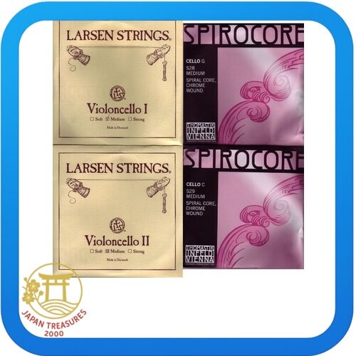 Cello Strings Set Larsen Spirocore Chrome Roll | eBay