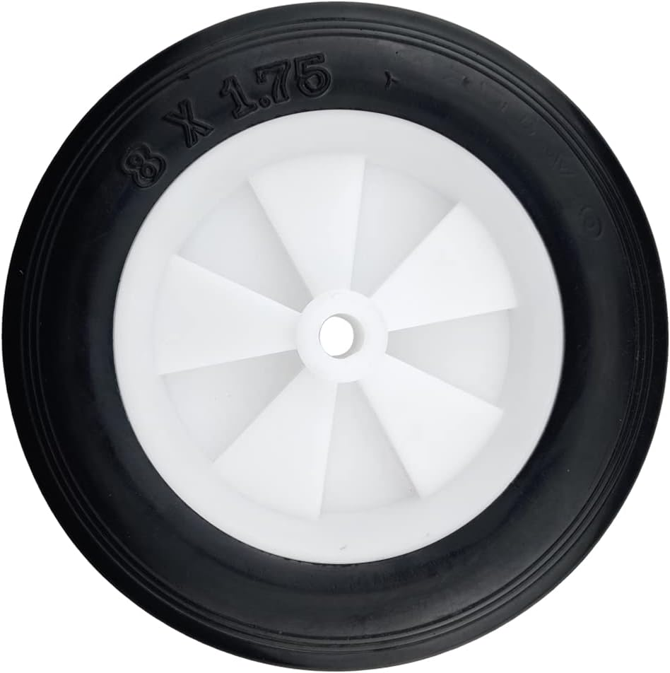 2 Pcs Dolly Wheels 6 Inch Flat Freee Solid Rubber Wheels 6 X 130 Lawn ...