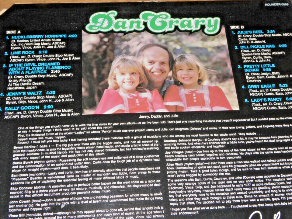 DAN CRARY Lady's Fancy - Rounder 1977 Vince GILL Sam Bush BYRON BERLINE ...
