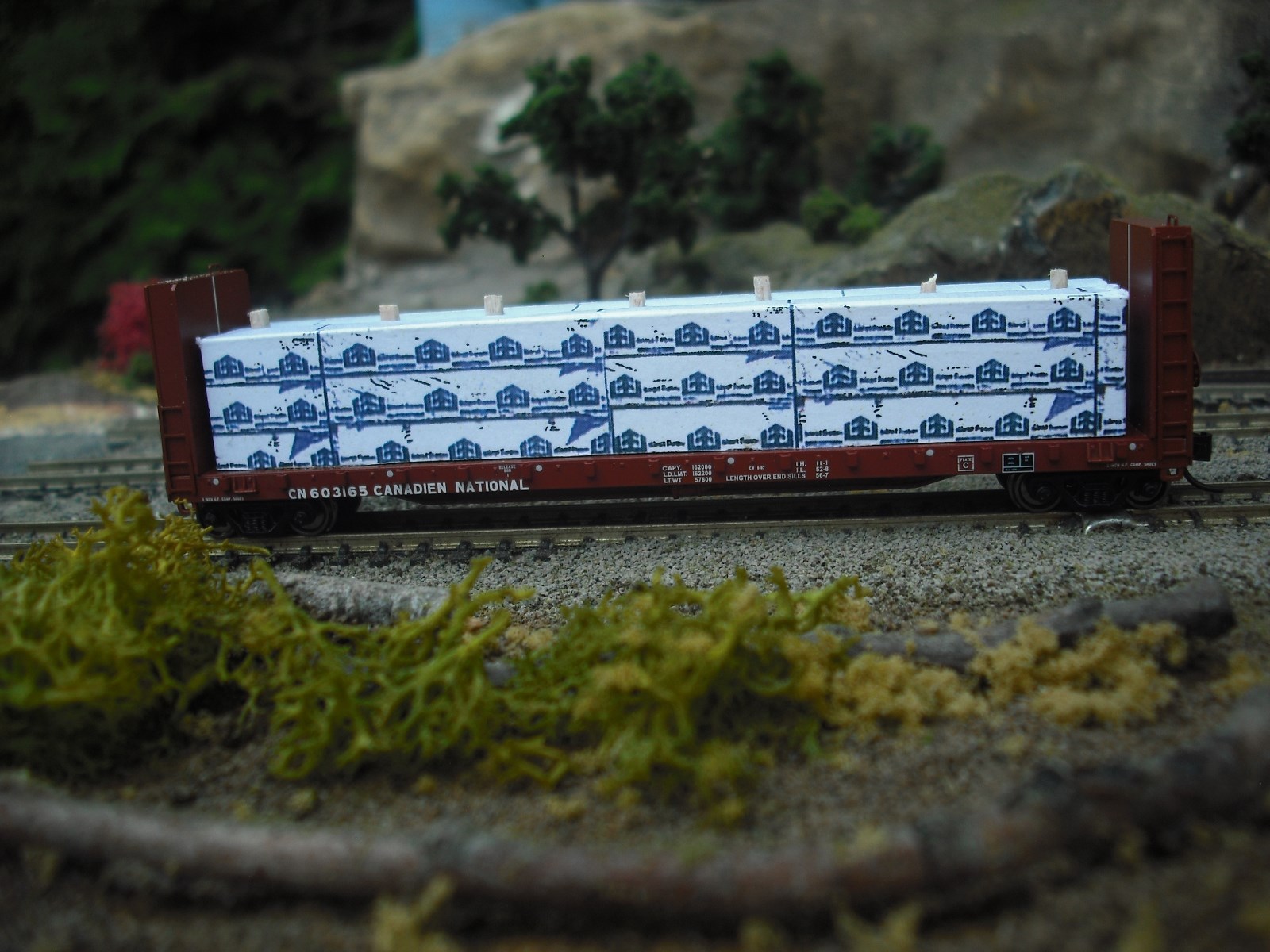 N Scale Load for 52 ft Bulkhead Flat Car 2 for 1 Forest Products | eBay