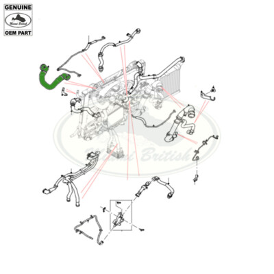 LAND ROVER UPPER HOSE RANGE VELAR LR091640 T4A11770 OEM | eBay