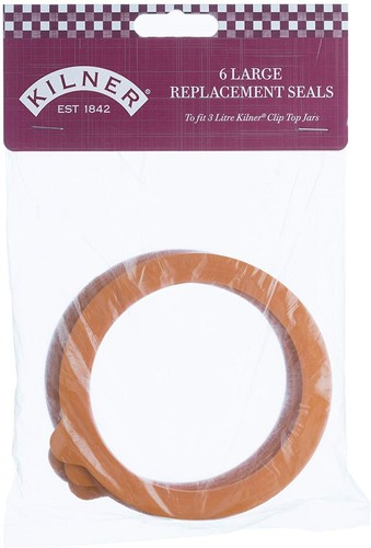 Set OF 6 Large Kilner Replacement Rings Top Rubber Seal Seals Round ...