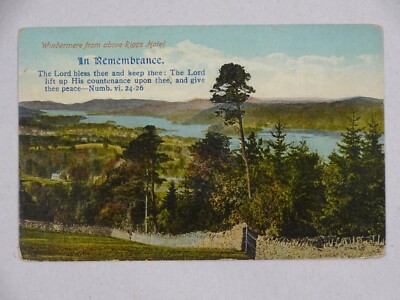 c1910s Postcard Windermere From Above Riggs Hotel England UK Unposted ...