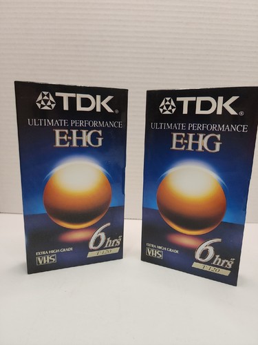 Lot Of 2 TDK Ultimate Performance Extra High Grade EHG 6 Hour T-120 VHS Tapes 20356386092| eBay