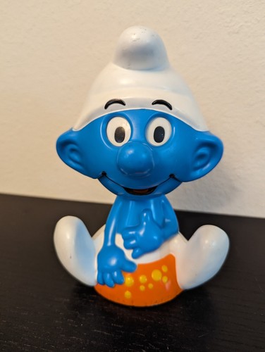 Talking Smurf Toy Pull-cord Vintage 1983 Wallace Berrie Co Peyo WORKS ...
