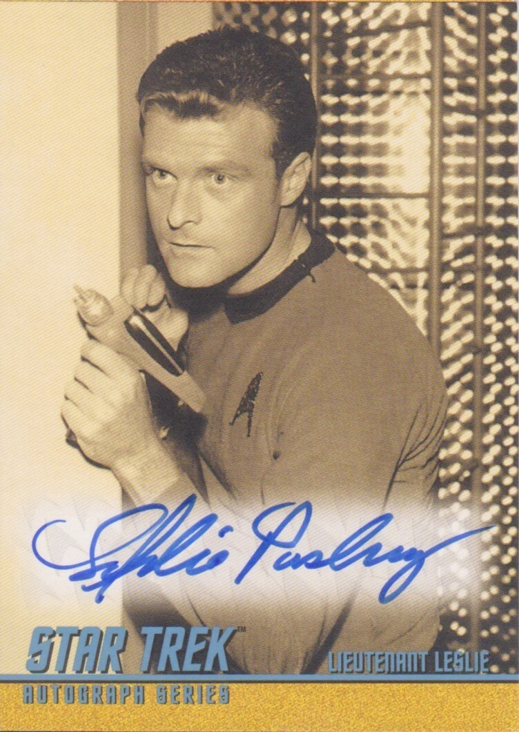 2004 QUOTABLE STAR TOS EDDIE PASKEY AS LIEUTENANT LESLIE AUTOGRAPH CARD ...