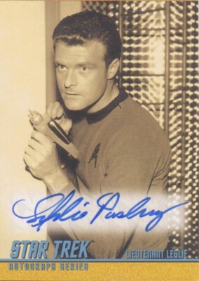2004 QUOTABLE STAR TOS EDDIE PASKEY AS LIEUTENANT LESLIE AUTOGRAPH CARD ...