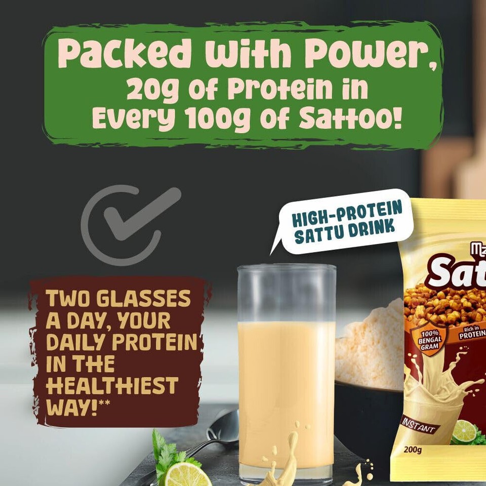 Indian Sattu Powder 100% Channa Sattu Roasted Gram Atta Flour -500g ...