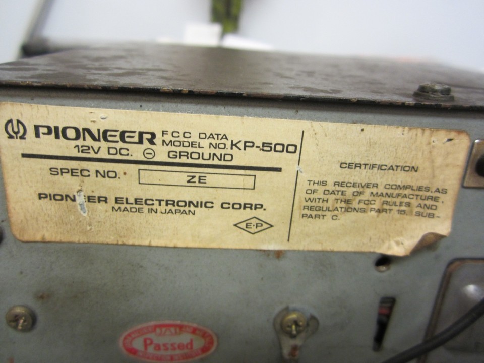 Pioneer KP-500 Tuner / Cassette Player Car Stereo~1970's | eBay