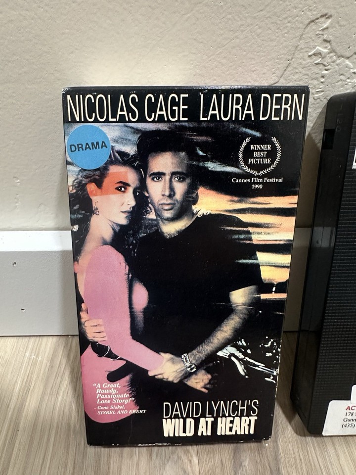 Wild at Heart VHS 1990 David Lynch Nicolas Cage Laura Dern RARE CBS Fox ...
