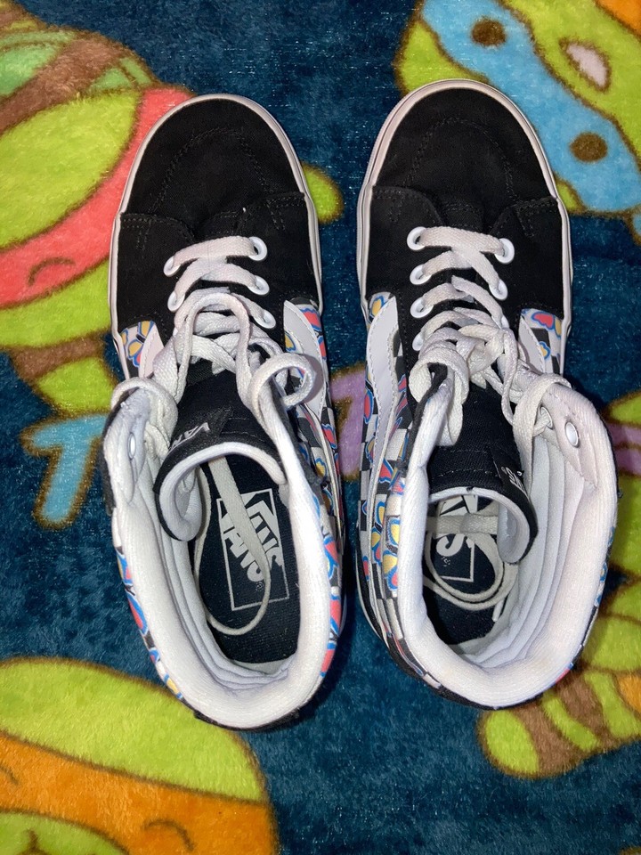 VANS Fillmore Butterfly Checkerboard Multi Hi Top Women 7.5 - Vans Sk8 ...