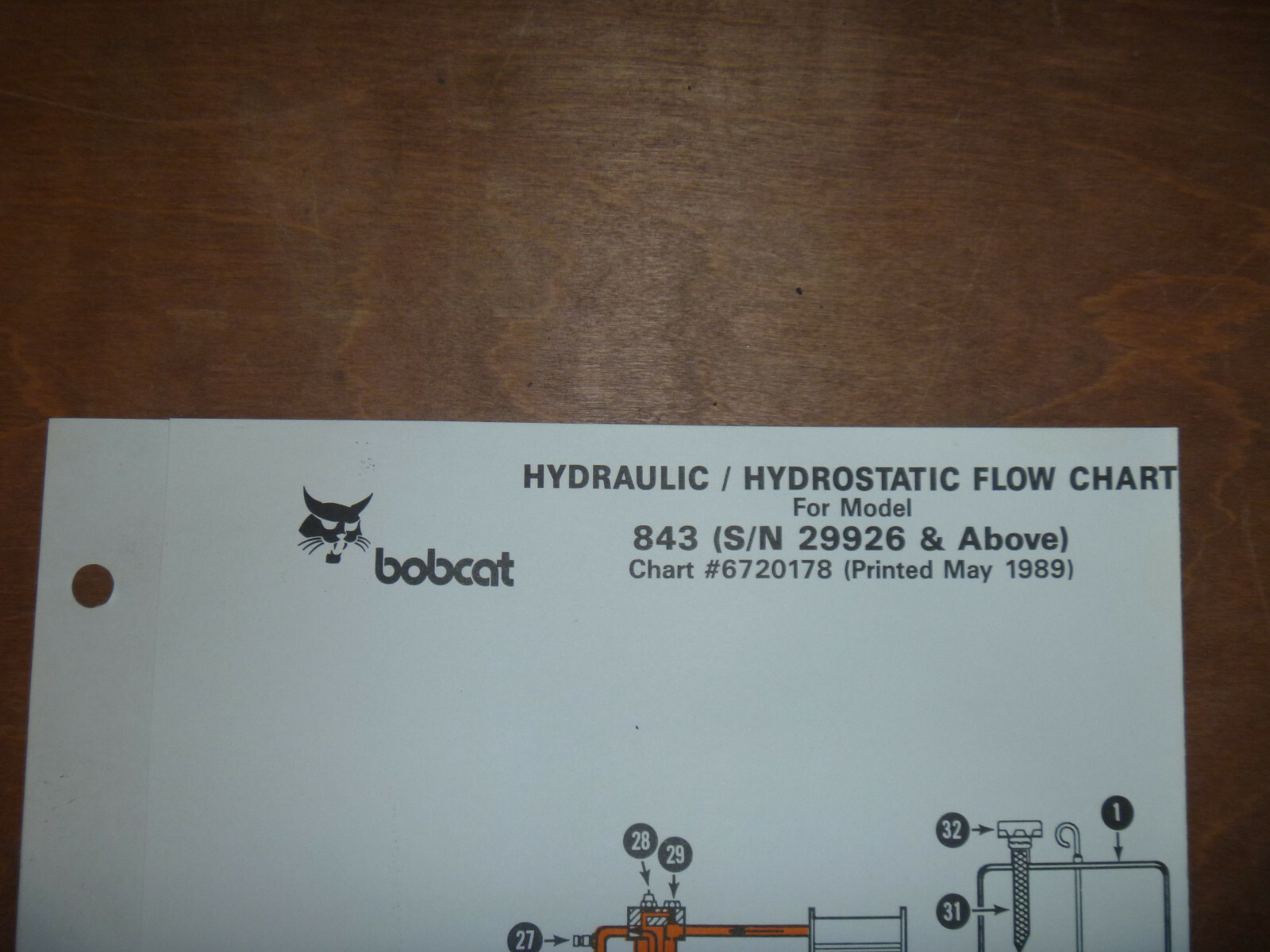 Bobcat 843 Skid Steer Hydraulic Hydrostatic Schematic Diagram Manual S ...