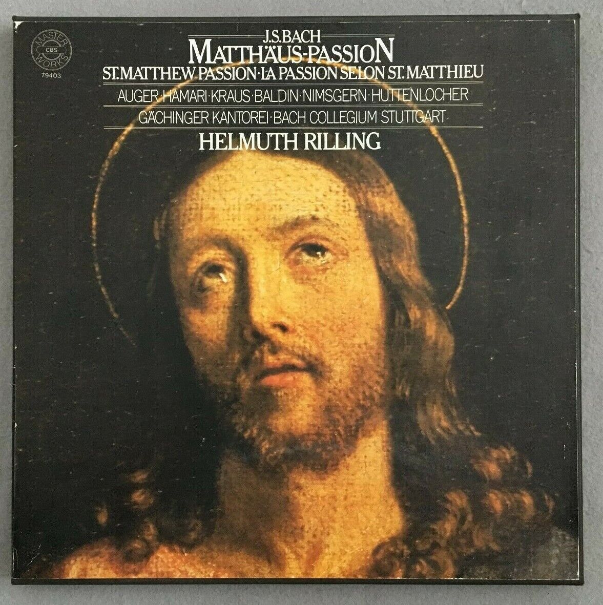 G068 Bach St. Matthew Passion Auger Hamari Kraus Rilling 4LP CBS 79403 ...