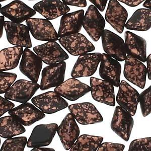 GemDUO 8X5mm Jet Copper Splash Beads (GD8523980-94412-TB) | eBay