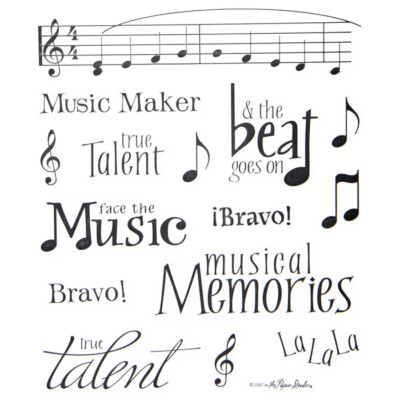2 Sheets Music Notes Phrases & Words Stickers Planner Teacher Supply ...