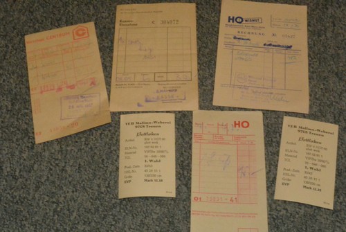 Alte Kassenzettel und Belege !!!! | eBay