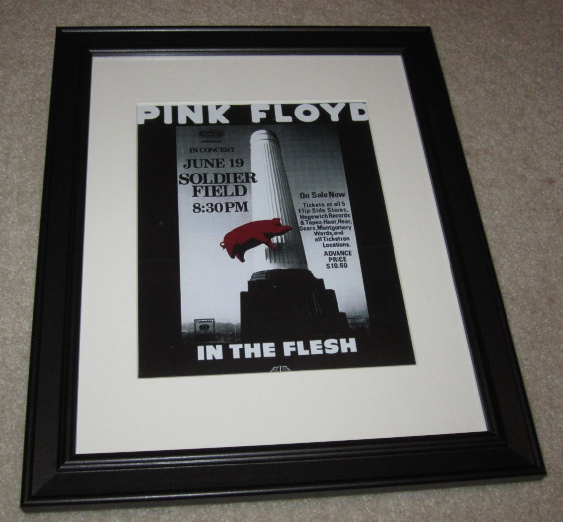 Framed Pink Floyd Animals 1977 Mini Poster, Chicago 14"x17" Beautiful ...