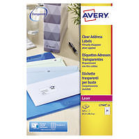 Avery Laser Address Labels 21 Per Sheet Clear (Pack of 525) L7560-25 ...