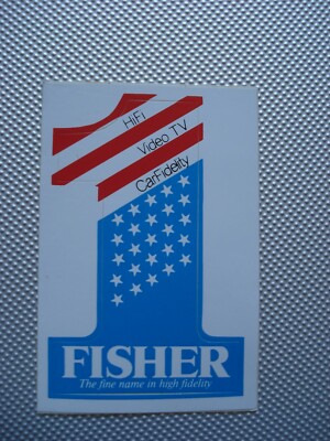 Fisher HIFI Video TV Car Fidelity - 2 x Sticker - The Fine Name In High ...