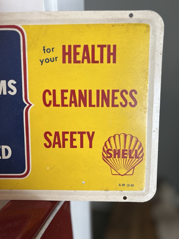 Shell Restroom Advertising Sign Original | eBay