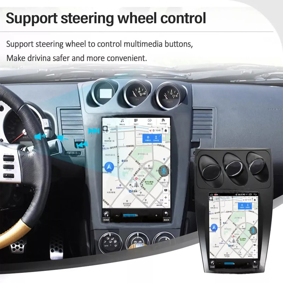 For Nissan 350Z Z33 Android 13 Car Radio Tesla Touch Screen Stereo GPS ...