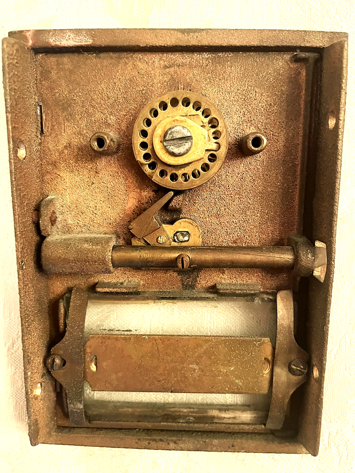 Lot of 6 Vintage USPS Post Office Box Doors Brass w Combination Locks ...