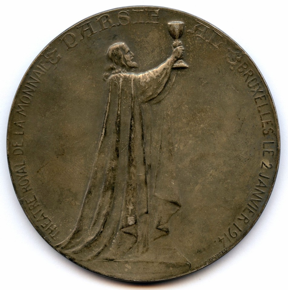 Belgium Parsifal Wagner Bruxelles 1914 Silvered Bronze Medal Devreese ...