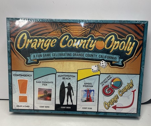 Orange County Opoly Monopoly Style Board Game Ages 8+ NEW Family Game ...