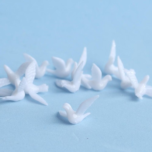 Bulk Lot of 3/4" Miniature 1:12 White Wedding Doves - Total of 720 | eBay