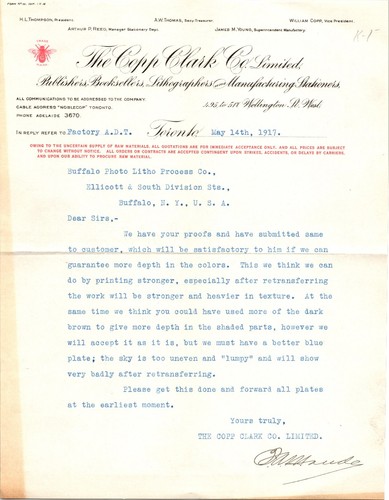 Copp Clark Co Toronto Canada 1917 Billhead Publishers Lithographers | eBay